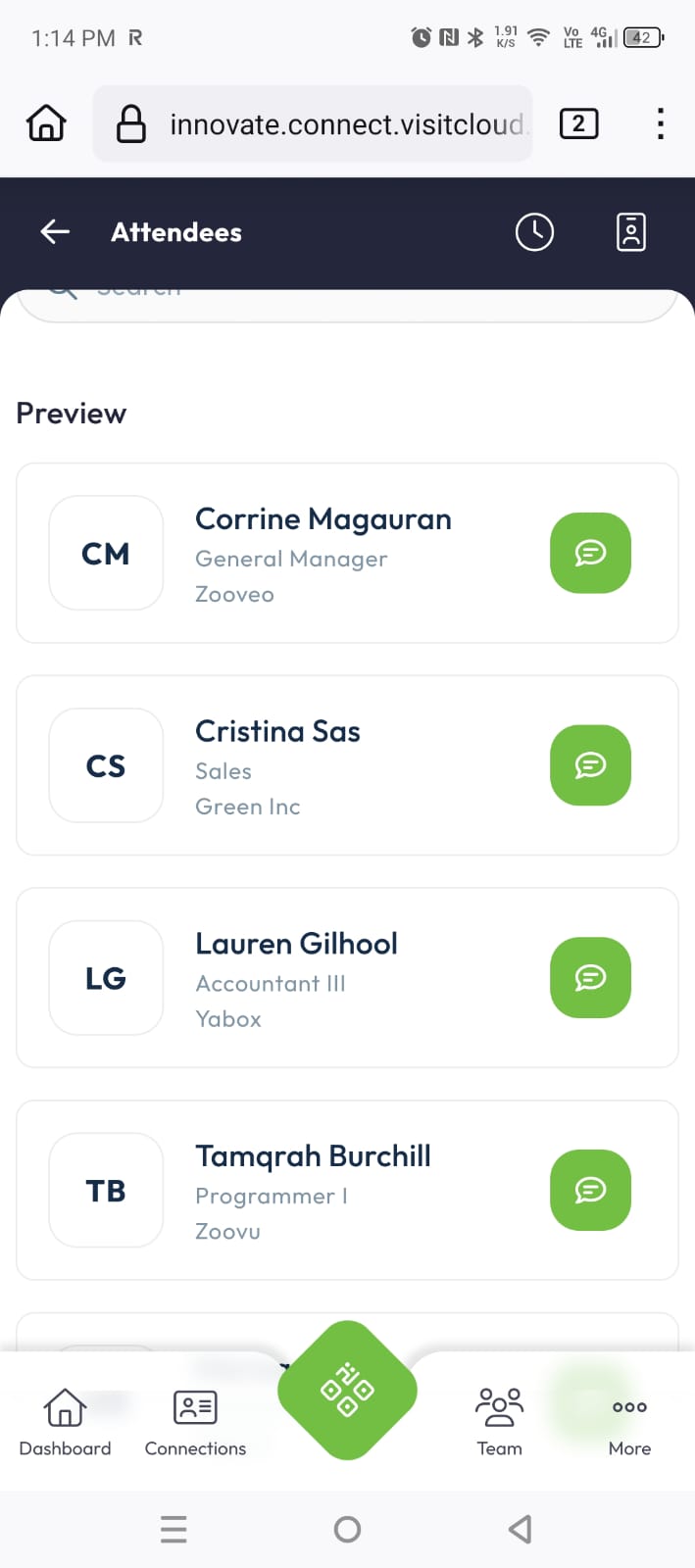 Attendees – Visit Connect Knowledgebase