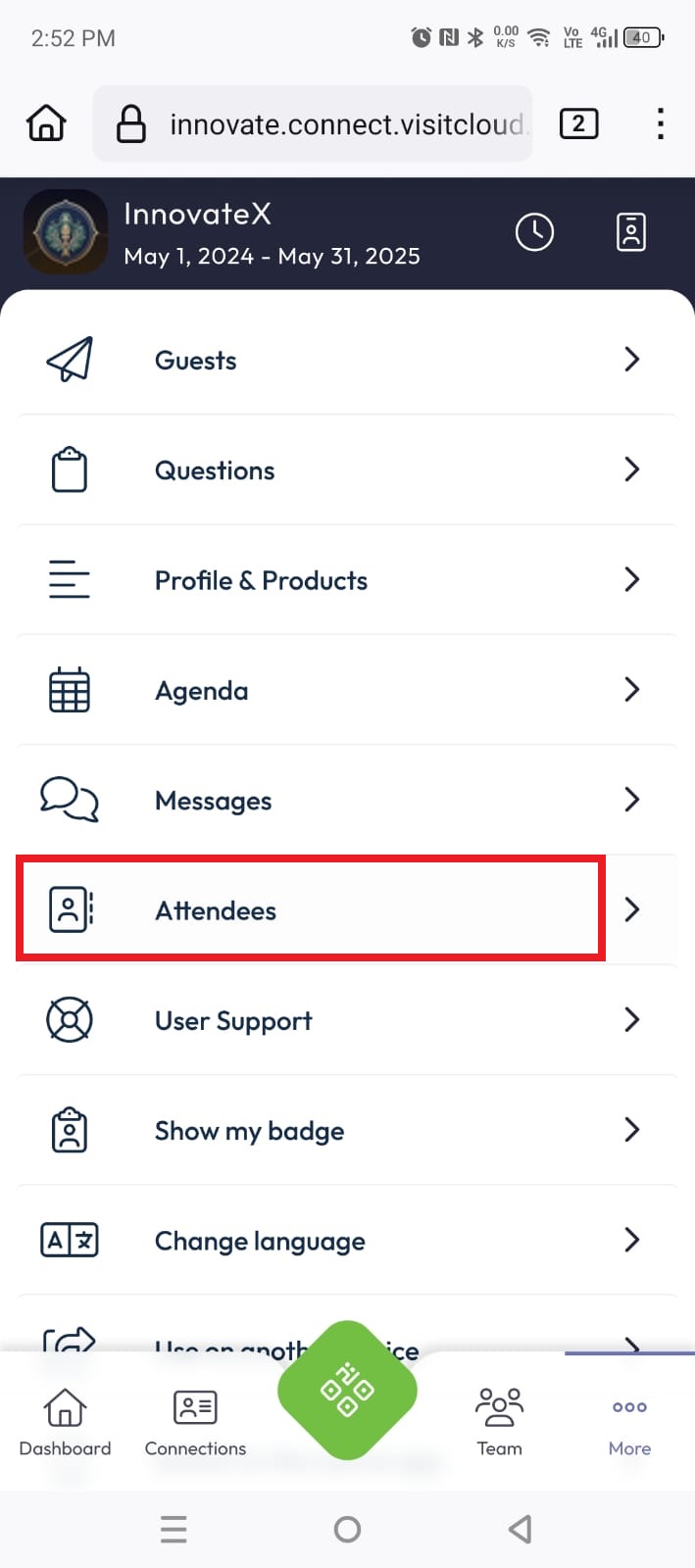 Attendees – Visit Connect Knowledgebase