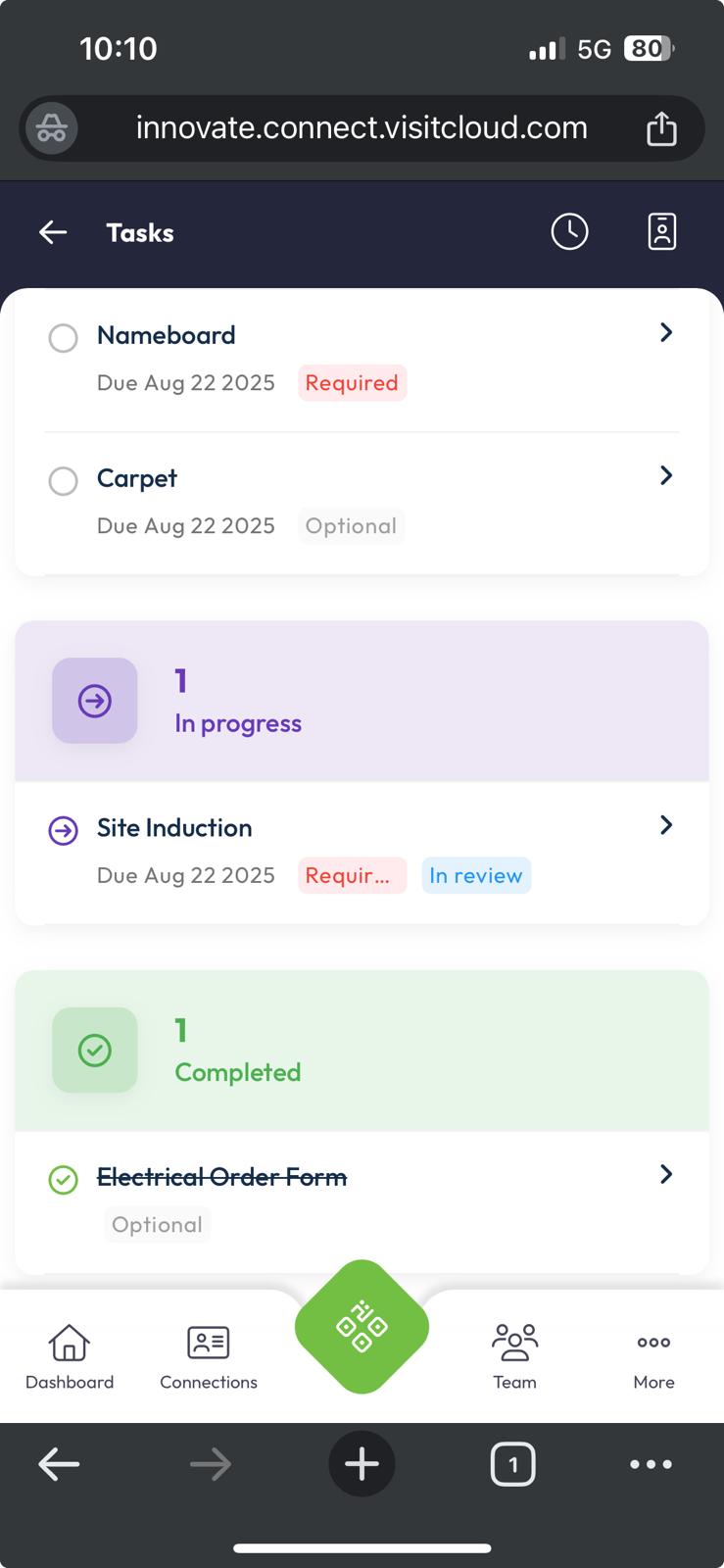 Tasks – Visit Connect Knowledgebase