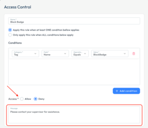 Check-in: access control – Visit Create Knowledgebase
