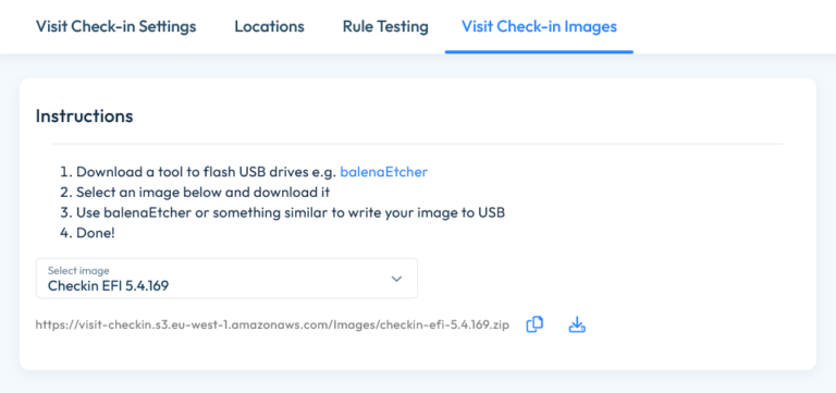 Settings (Check-in) – Visit Create Knowledgebase