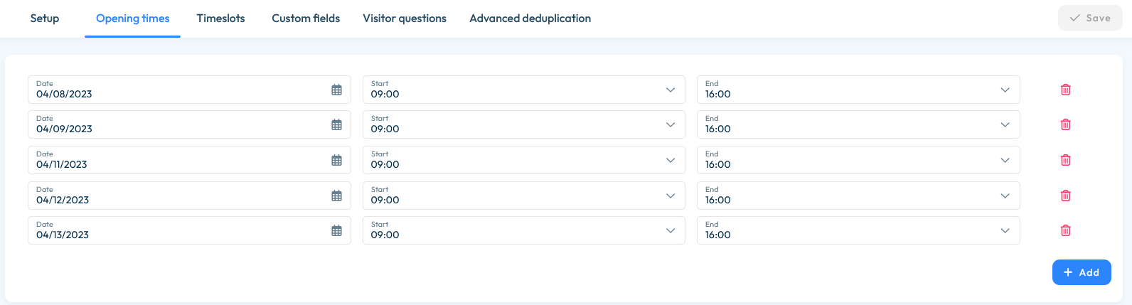 Event Setup Visit Create Knowledgebase