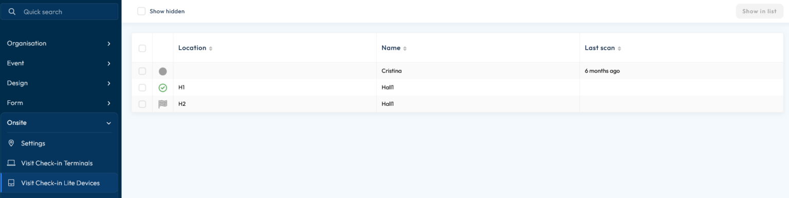 Visit Check-in Lite Devices – Visit Create Knowledgebase